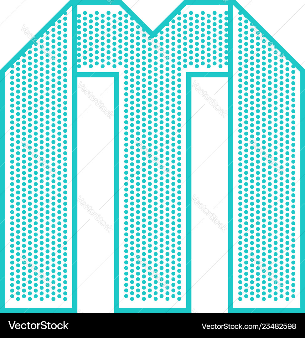 Flat perforate font Royalty Free Vector Image - VectorStock