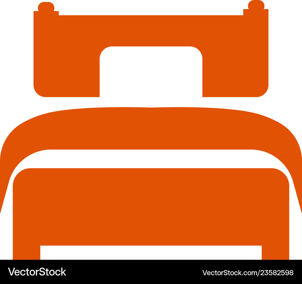 Hotel Bed Symbol - Sleep Logo Royalty Free Vector Image