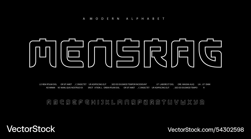 Japanese Modern Font - Sakura & Tokyo Vector Image