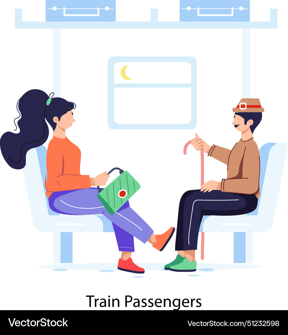 Train passengers Royalty Free Vector Image - VectorStock