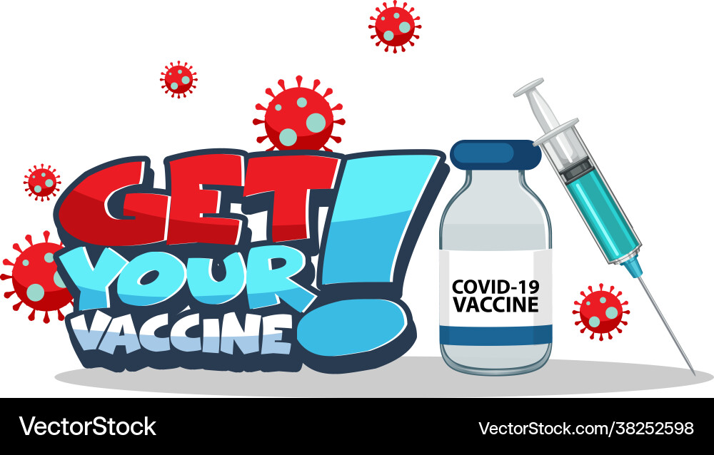 Vaccine Get Your Shot Banner Royalty Free Vector Image