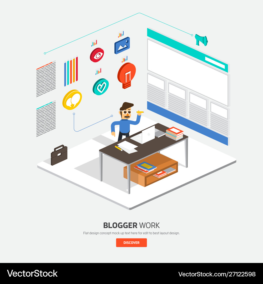 Viral blog Royalty Free Vector Image - VectorStock