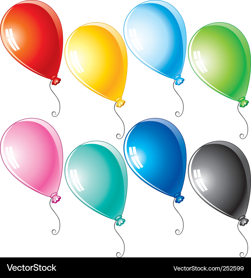 Cartoon balloons Royalty Free Vector Image - VectorStock