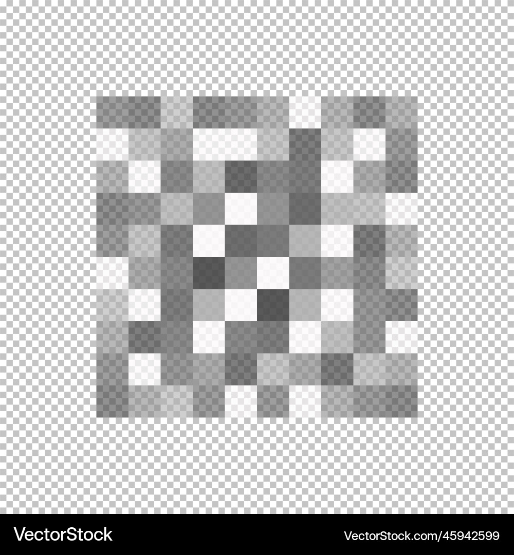 Censor blur effect on transparent background gray Vector Image