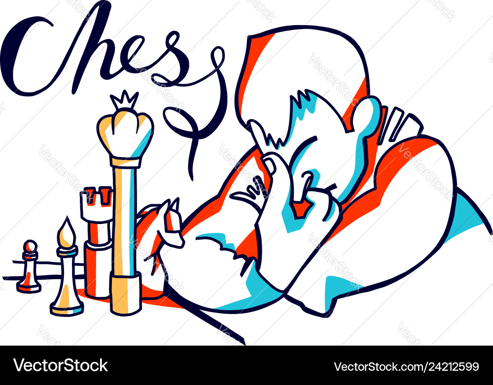 Chess players Royalty Free Vector Image - VectorStock