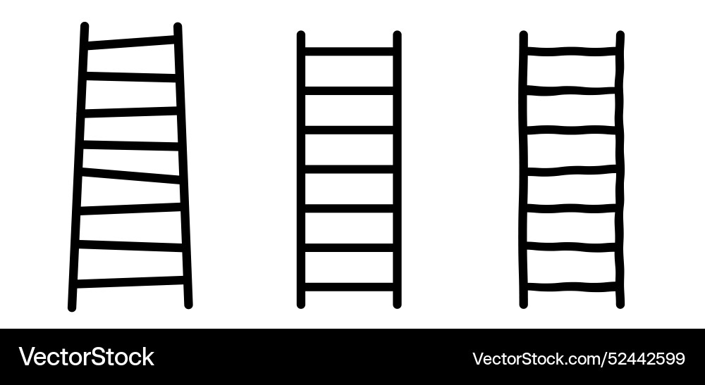 Ladder up or down stair step for success Vector Image