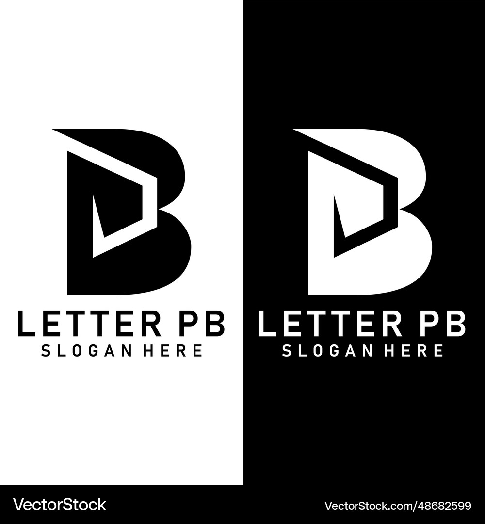 Letter pb logo design art Royalty Free Vector Image