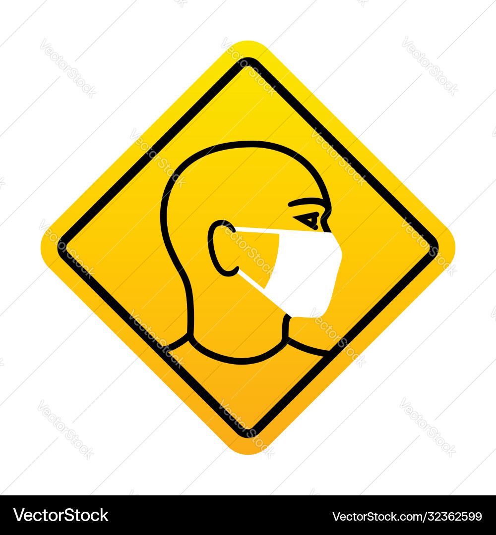 Medical mask sign Royalty Free Vector Image - VectorStock