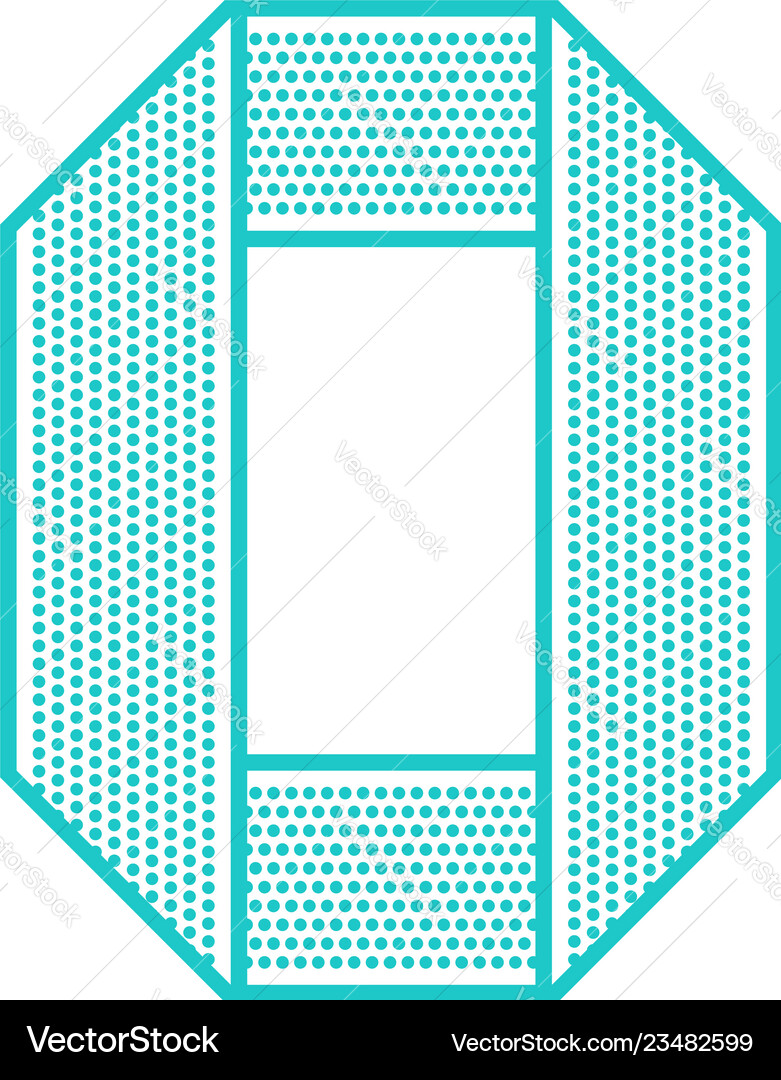 Perforated Letter O Font Royalty Free Vector Image