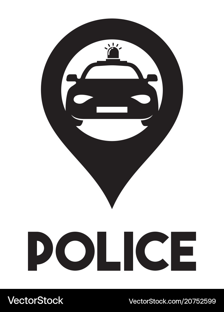 Police sign Royalty Free Vector Image - VectorStock