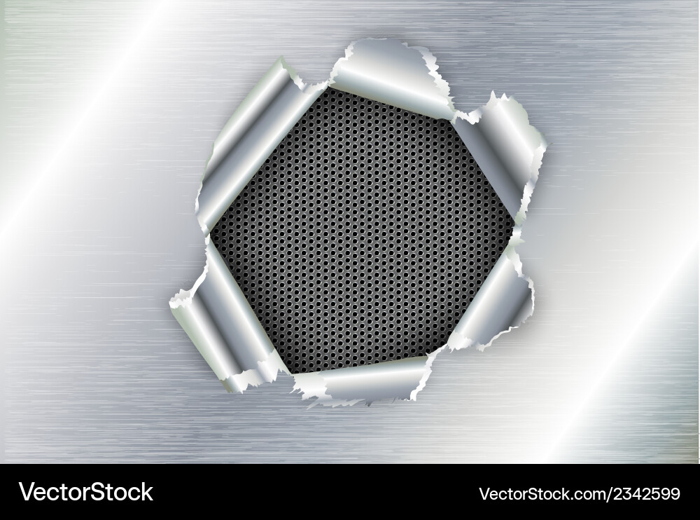 Ripped Metal Hole Royalty Free Vector Image - VectorStock