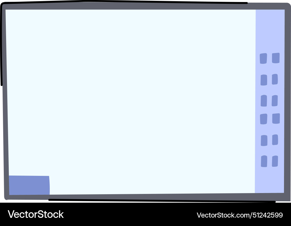 Smartboard electronic whiteboard cartoon Vector Image