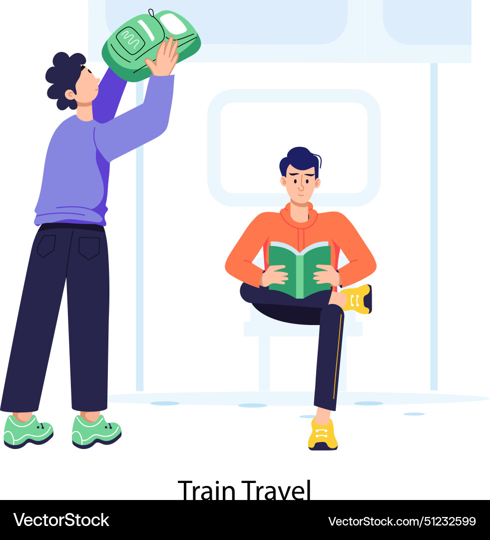 Train travel Royalty Free Vector Image - VectorStock