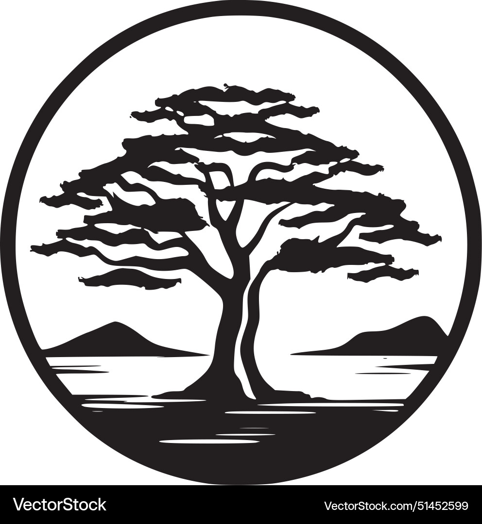 Tree - minimalist and simple silhouette Royalty Free Vector