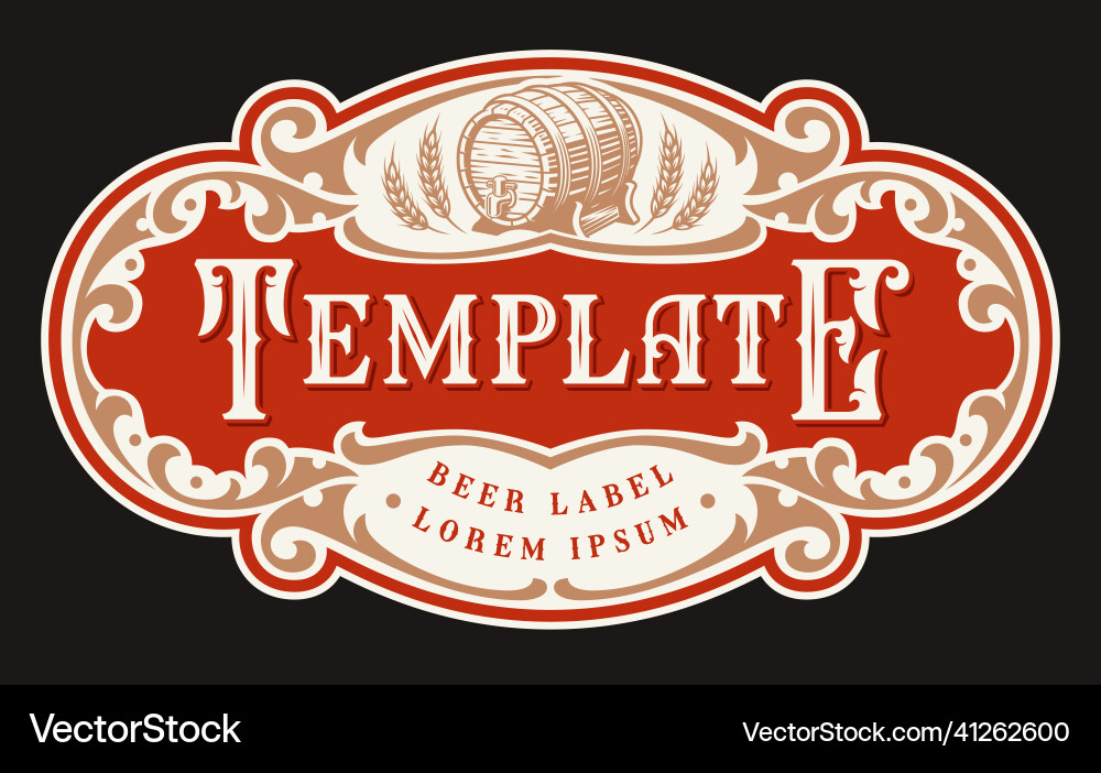 A vintage label template Royalty Free Vector Image