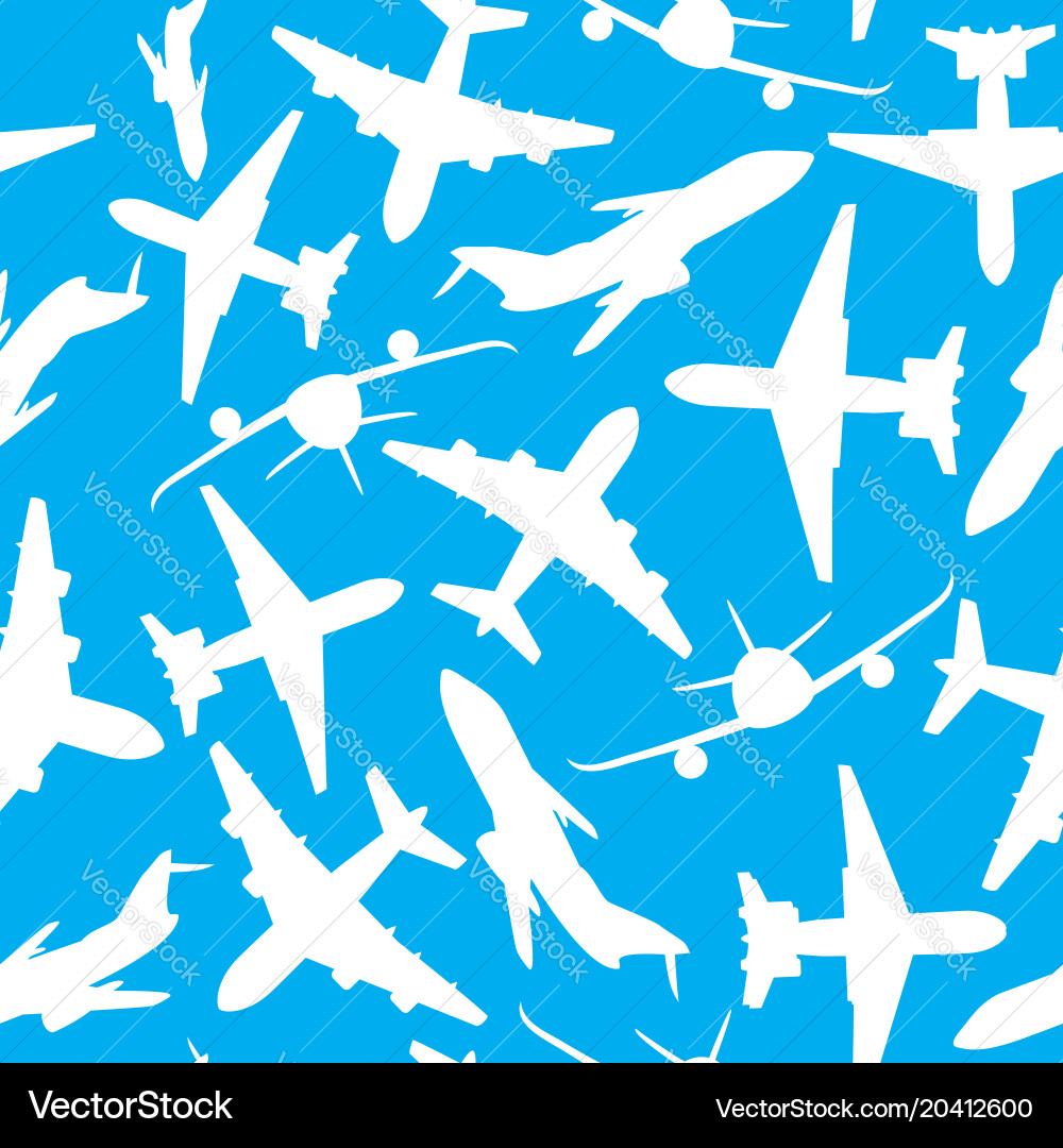 Airplane Seamless Pattern Royalty Free Vector Image