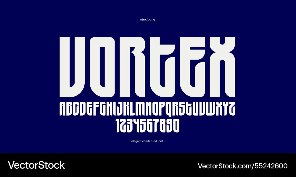 Bold simple sans serif elegant display font Vector Image