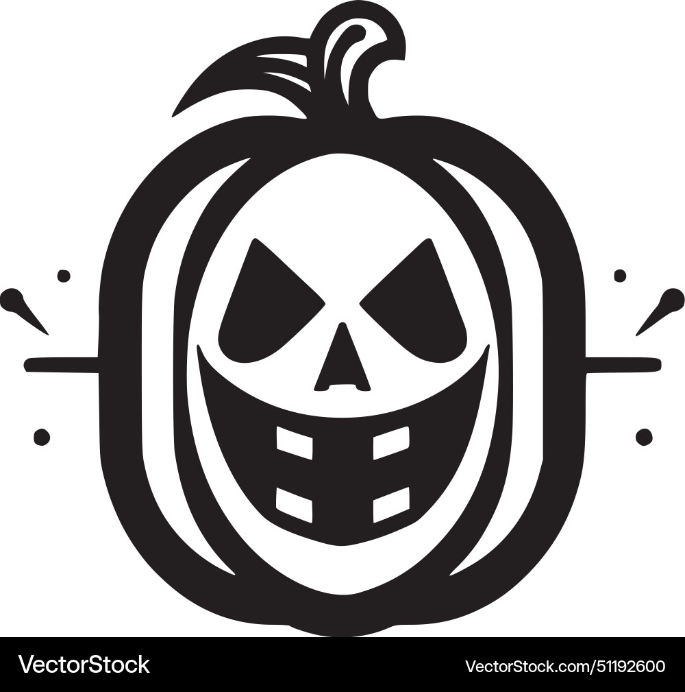 Halloween - black and white Royalty Free Vector Image
