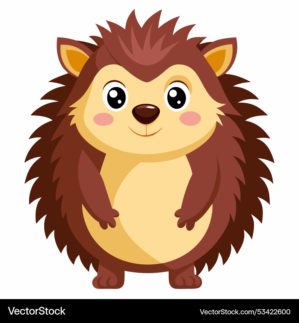 Print handsome hedgehog clipart Royalty Free Vector Image