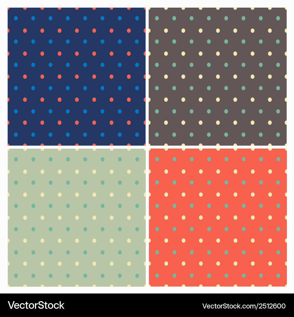 Retro Polka Dot Pattern Royalty Free Vector Image