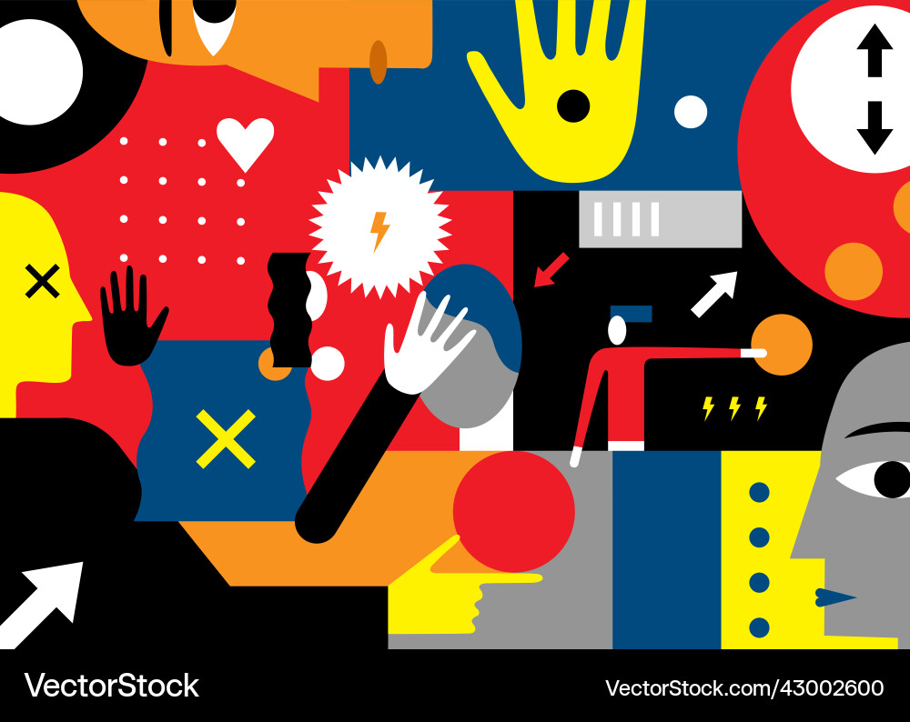 Stress problems in human life psychology Vector Image