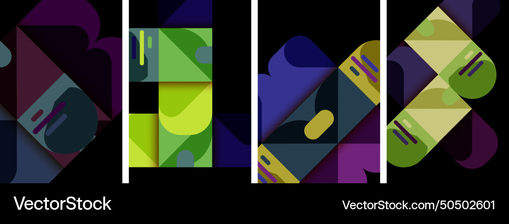 Balance movement geometric backgrounds poster Vector Image