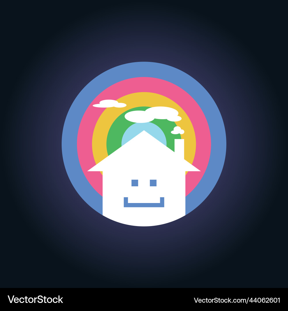 Colorful house logo Royalty Free Vector Image - VectorStock