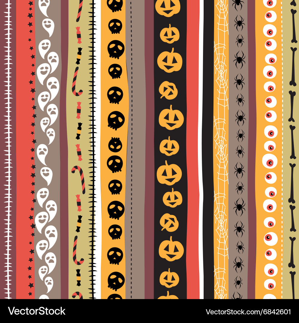Halloween Seamless Pattern - Spooky & Cute Vector Image