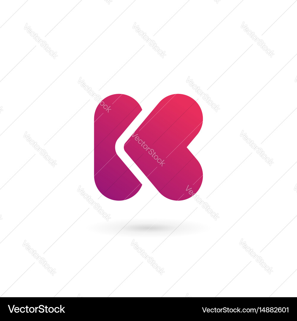 Heart Letter K Logo Icon – Royalty-Free Vector | VectorStock