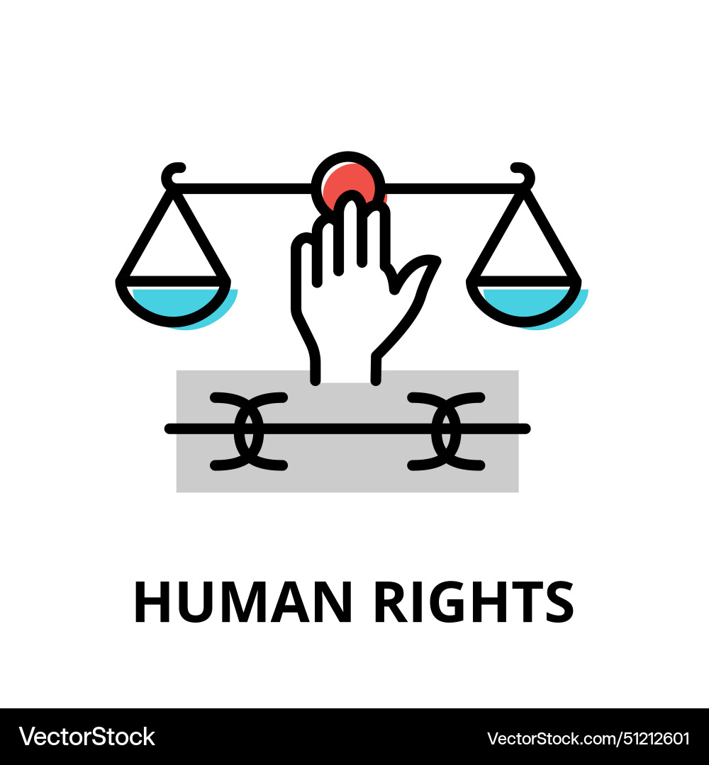 Human rights icon concept politics collection Vector Image