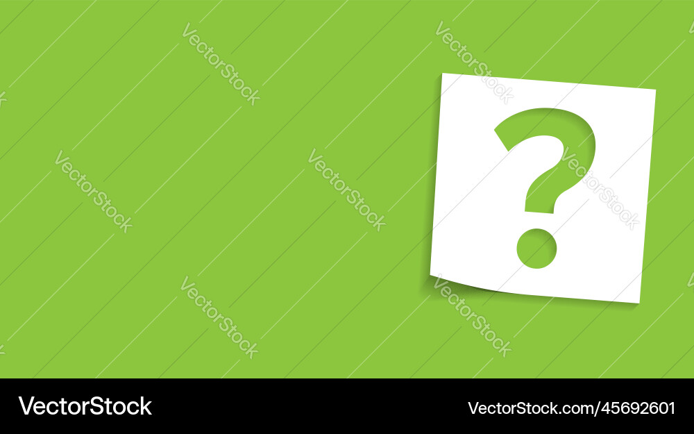 Question Mark Icon In Flat Style Faq On Isolated Vector Image