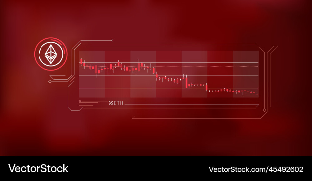 Abstract simple infographics about ethereum price Vector Image