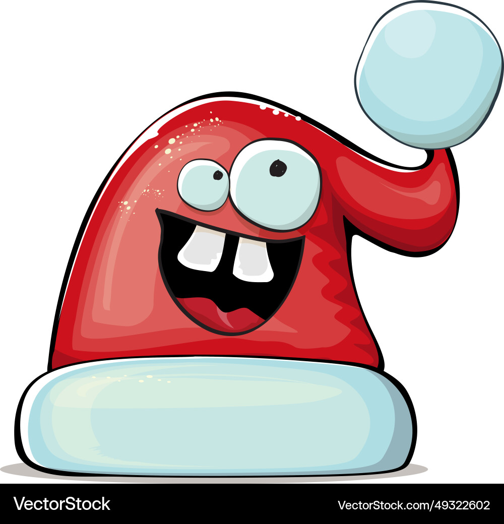 Cartoon santa claus red hat character Royalty Free Vector