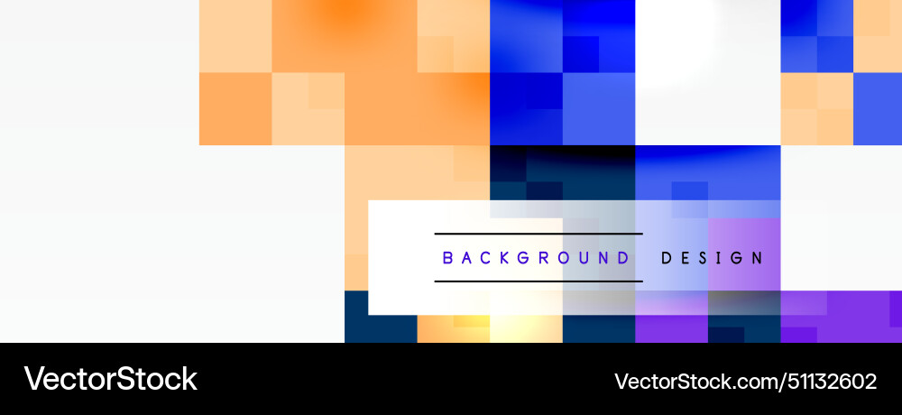 Electric blue squares in a symmetrical pattern Vector Image