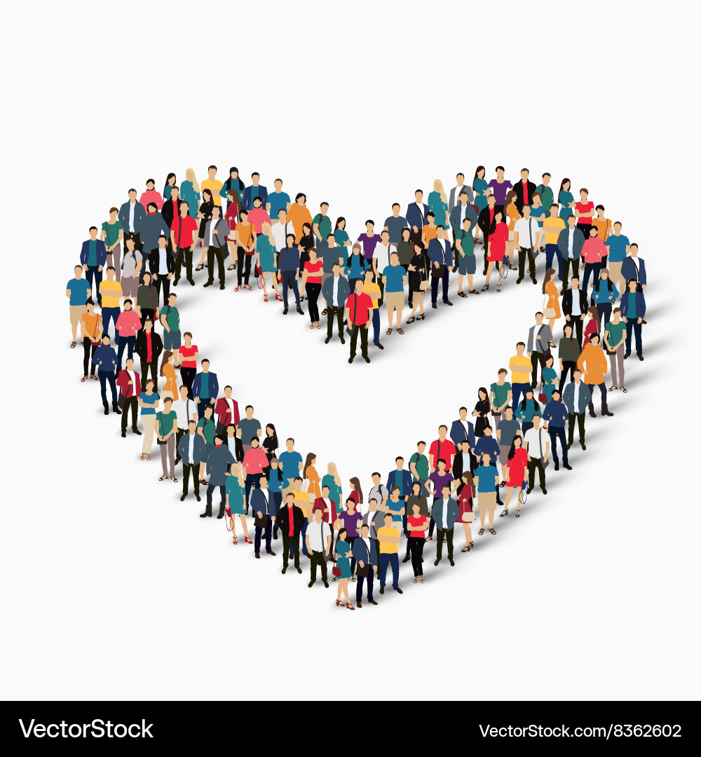 Heart love people sign Royalty Free Vector Image
