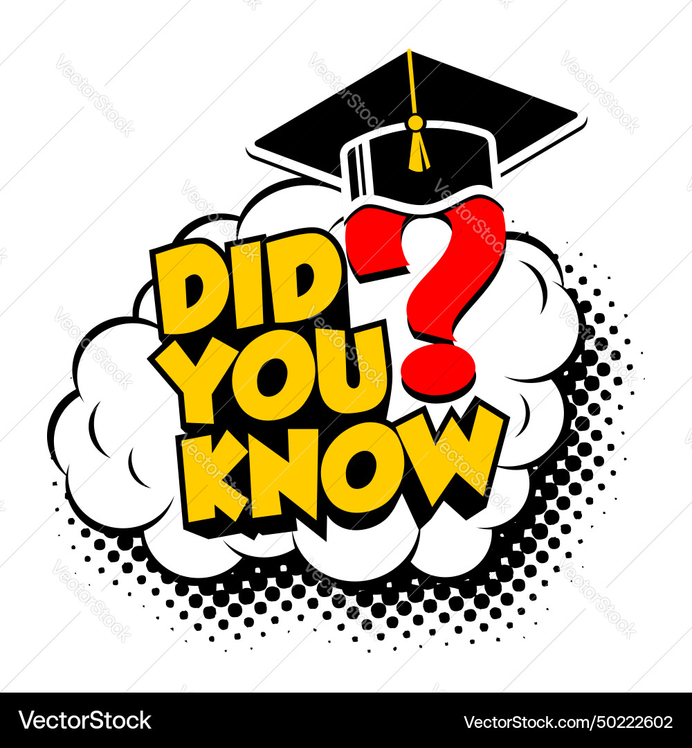 Interesting Fact Banner Royalty Free Vector Image