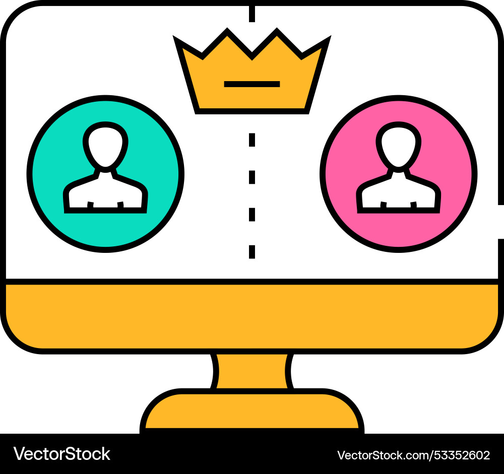 Moderator control icon color Royalty Free Vector Image
