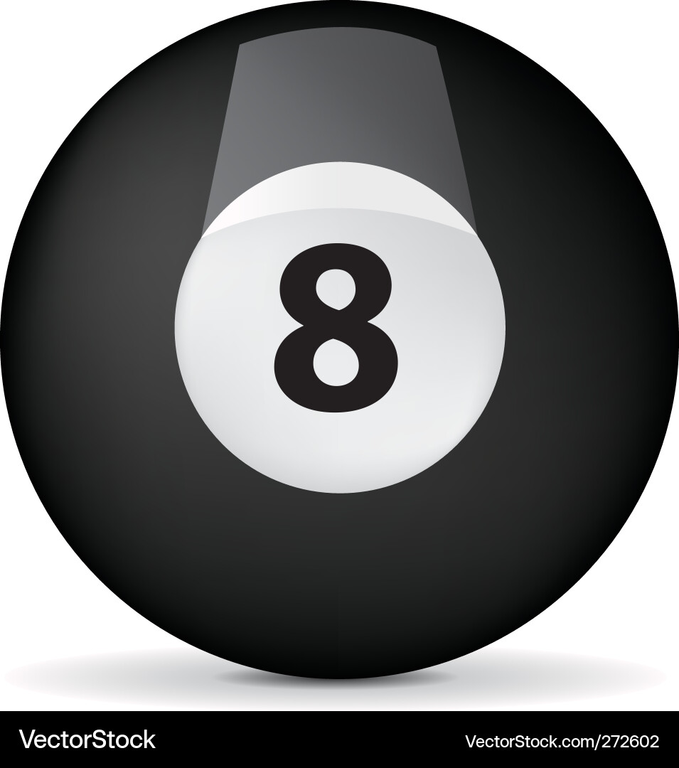 Pool billiards ball Royalty Free Vector Image - VectorStock