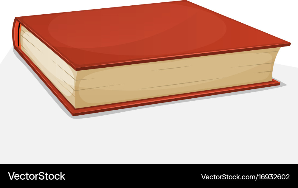 Red book isolated on white Royalty Free Vector Image