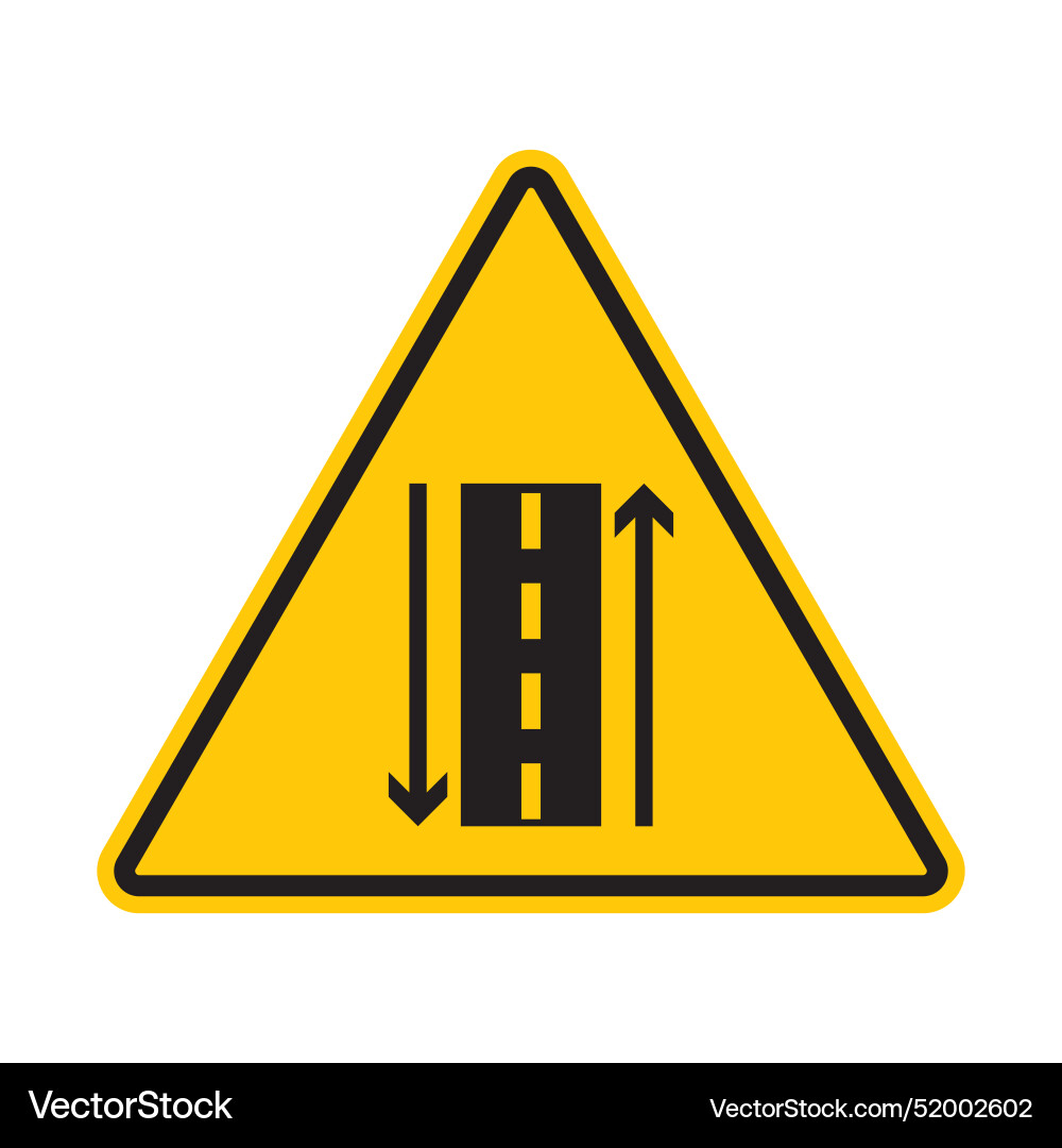 Two-way traffic direction sign enhance road Vector Image