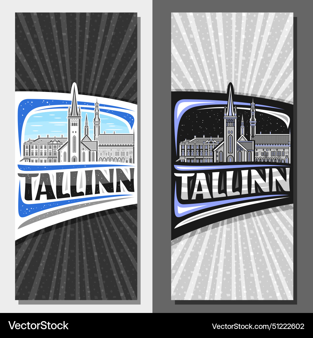 Vertical layouts for tallinn Royalty Free Vector Image