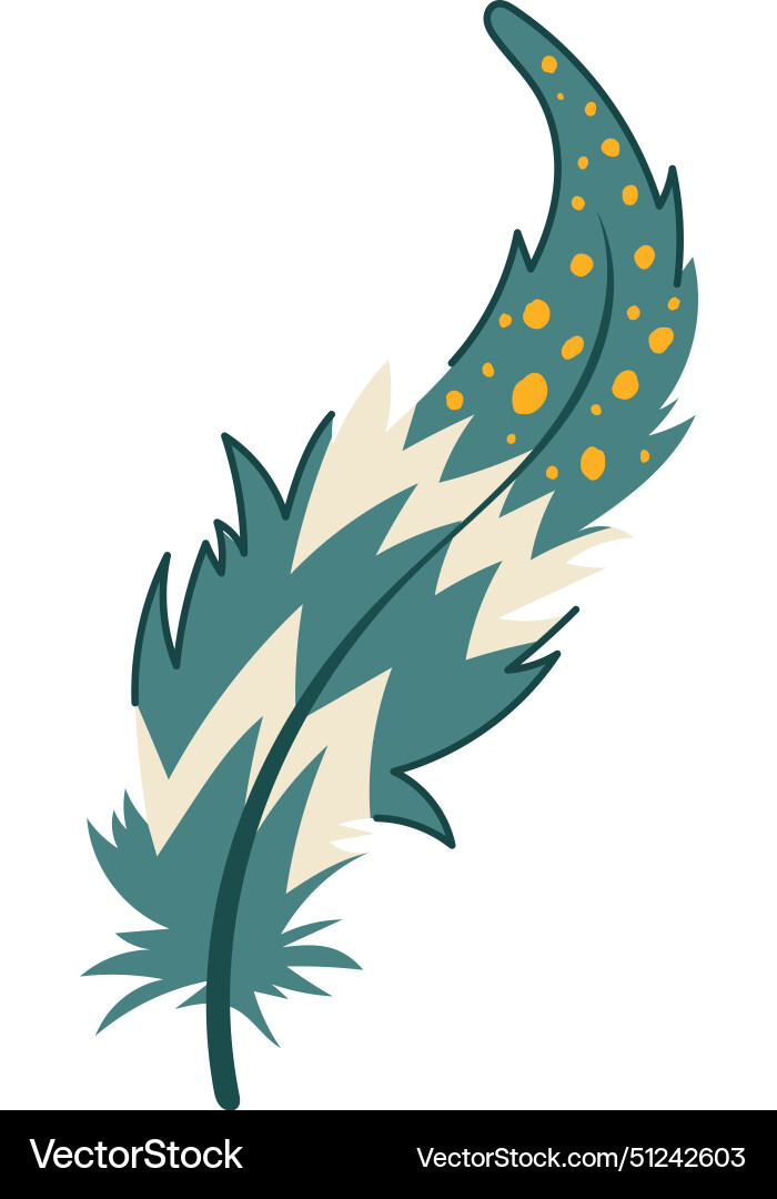 Blue feather exotic bird cartoon Royalty Free Vector Image