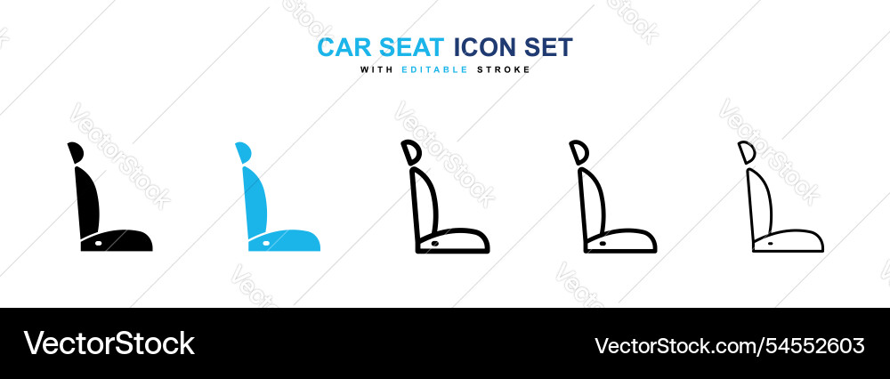 Car seat icon Royalty Free Vector Image - VectorStock
