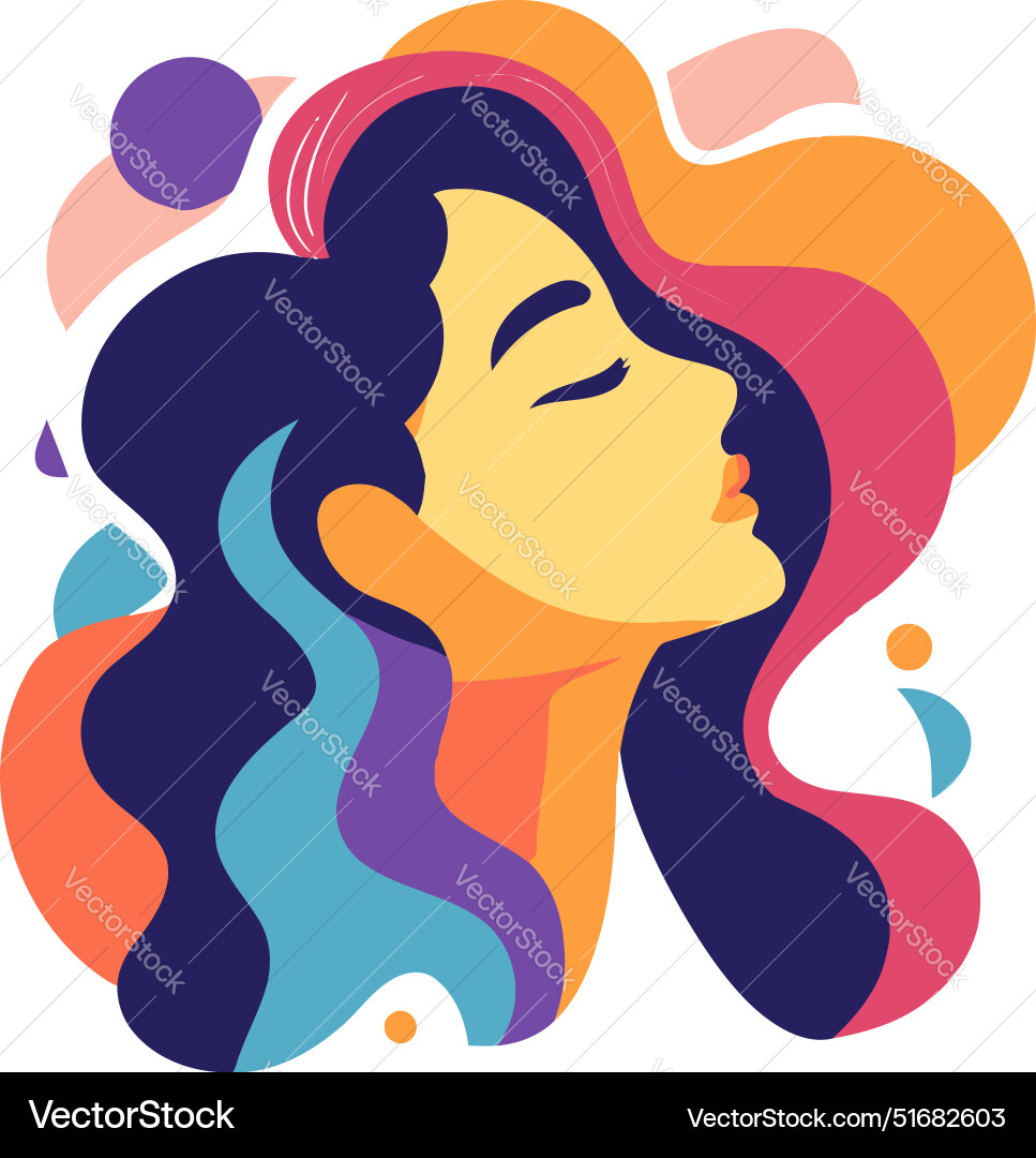 Colorful face portrait art Royalty Free Vector Image