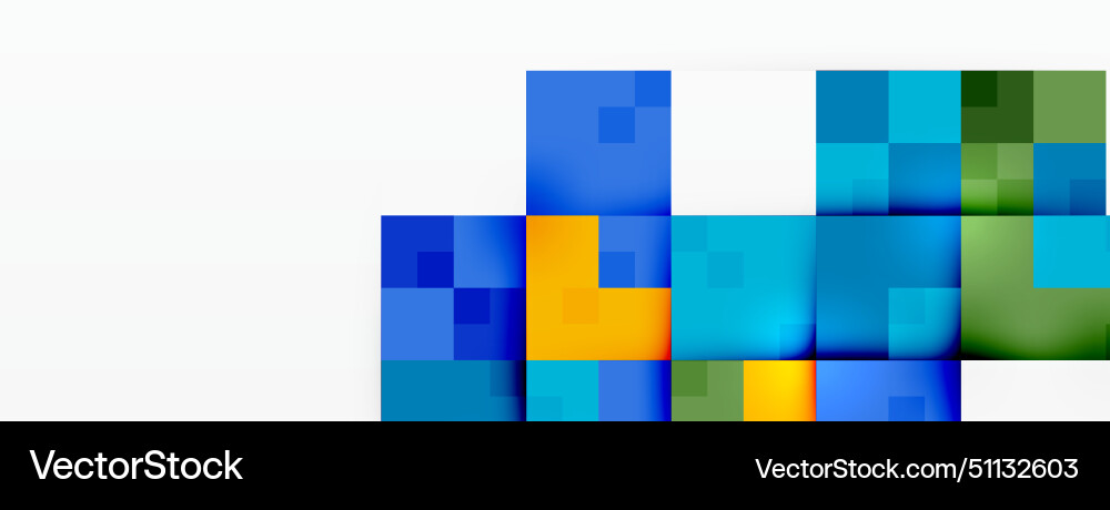 Colorful rectangle pattern with blue and yellow Vector Image