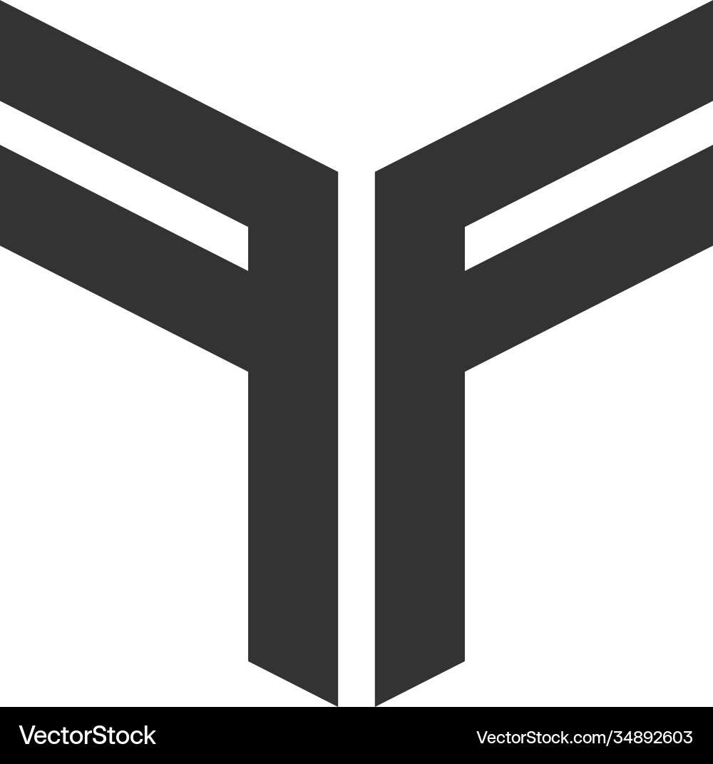 Double f letter logo lettermark ff monogram - type