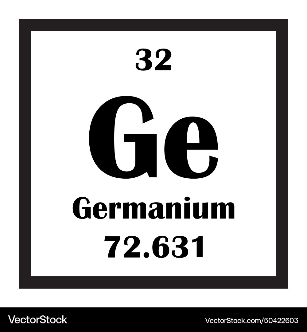 Germanium chemical element icon Royalty Free Vector Image