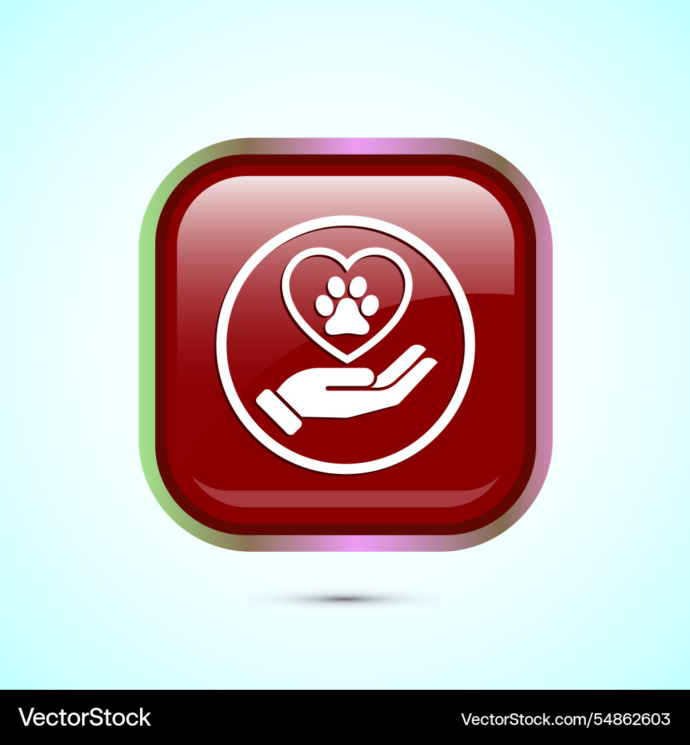 Pet friendly icon design animal label Royalty Free Vector