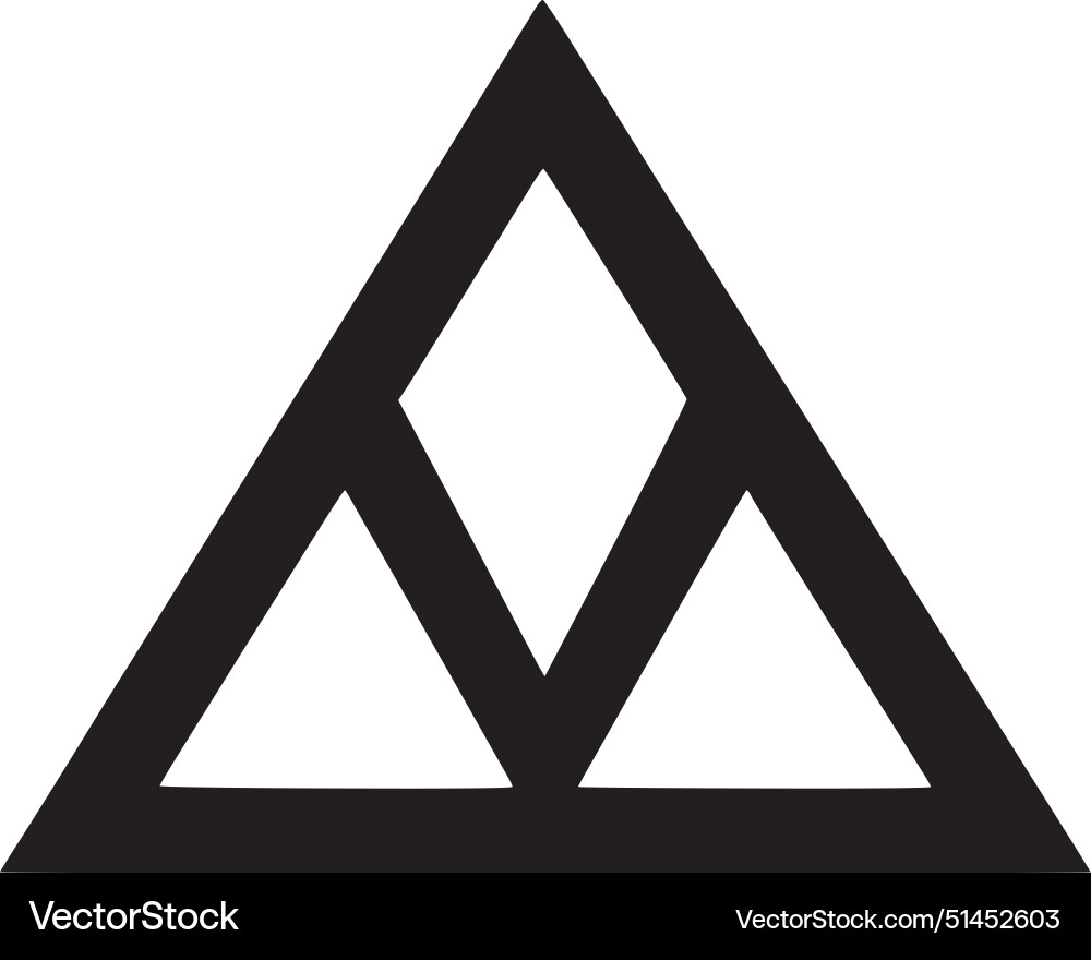 Triangle - minimalist and simple silhouette Vector Image