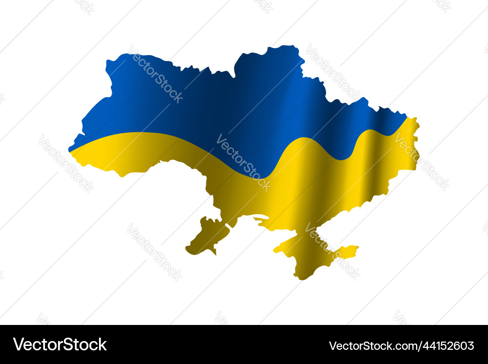 Ukrainian outline 3d isolated white Royalty Free Vector